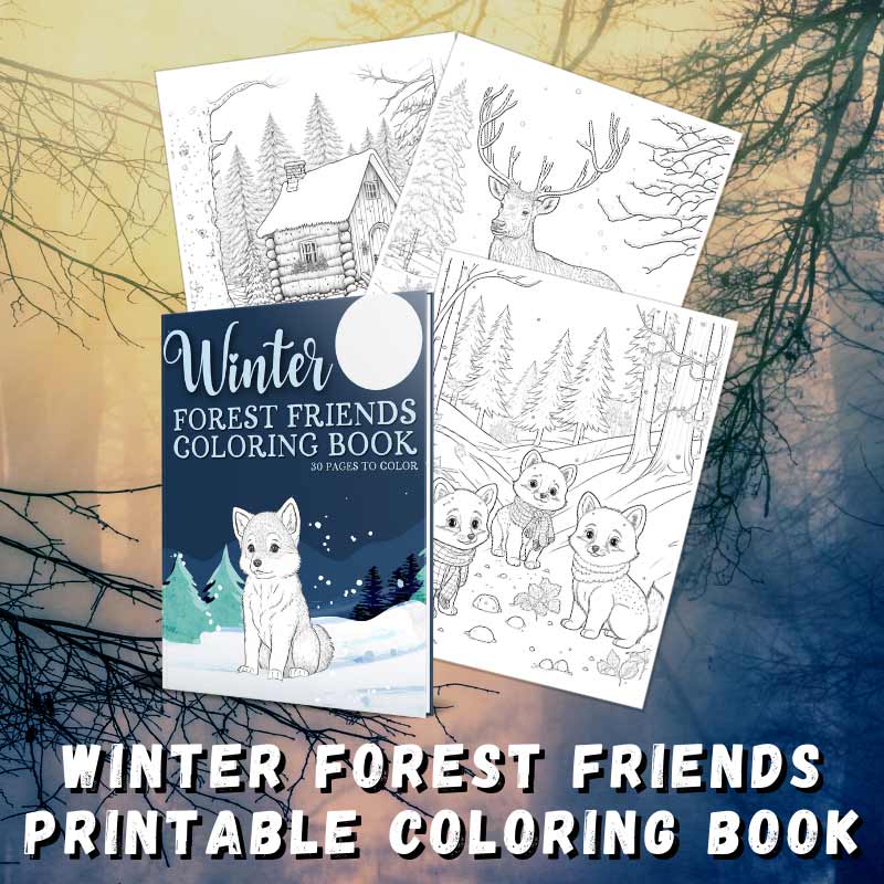 Printable Winter Forest Friends Coloring Book | Made By Teachers