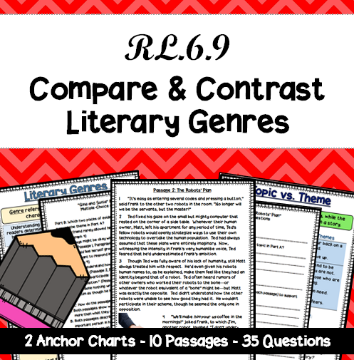 RL.6.9 - Compare and Contrast Literary Genres | Made By Teachers
