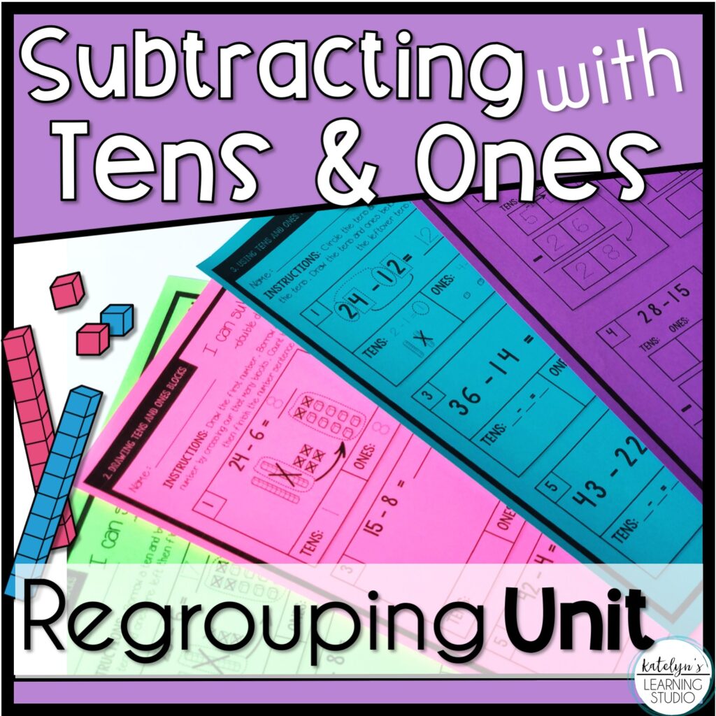 2 Digit Subtraction With Regrouping Worksheets First Grade