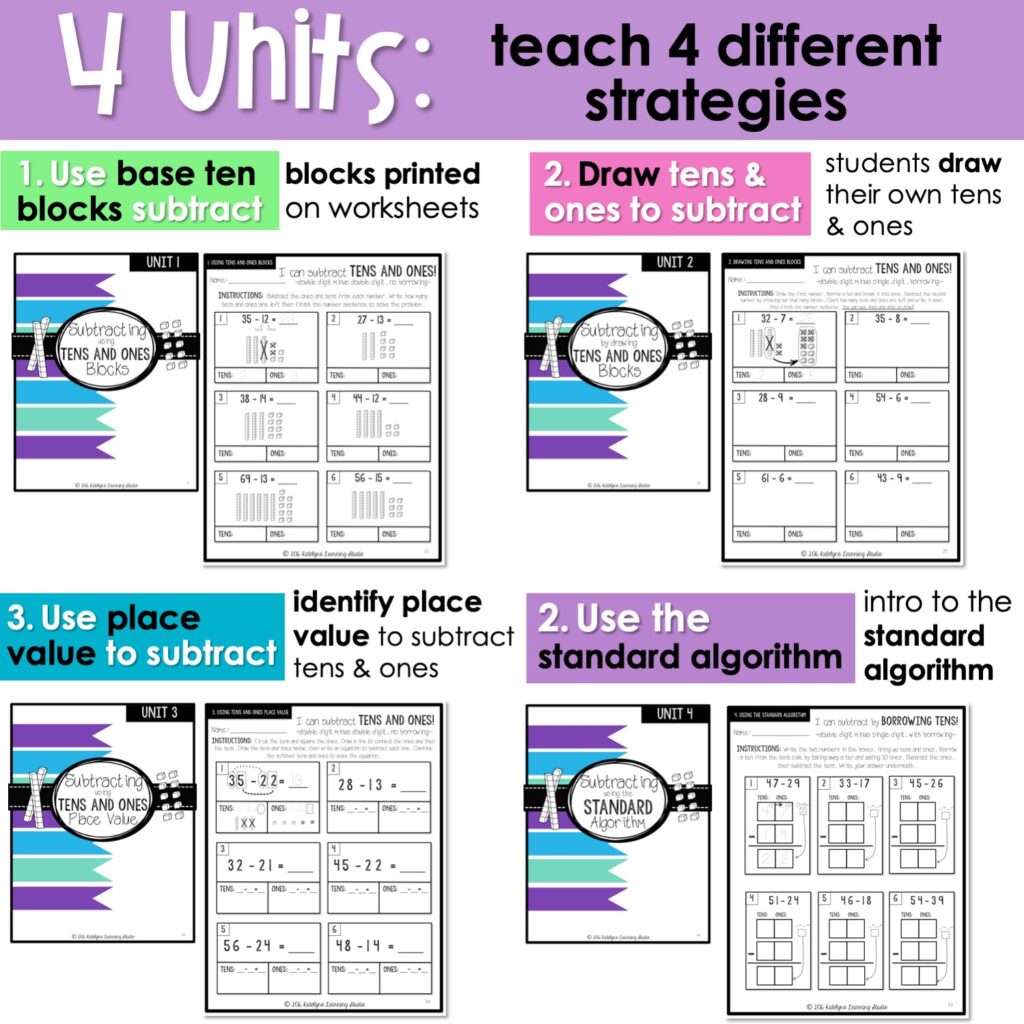 2 Digit Subtraction with Regrouping Worksheets - First Grade ...
