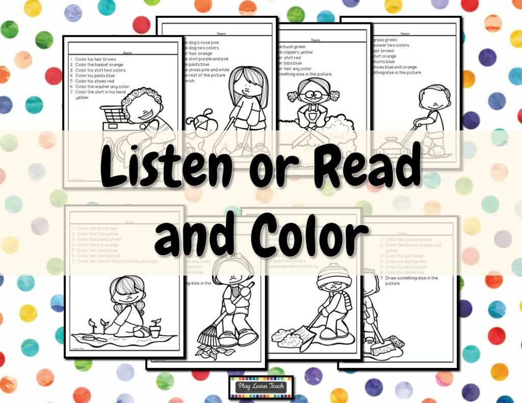 Following Directions | Listening and Reading Comprehension | Made By ...