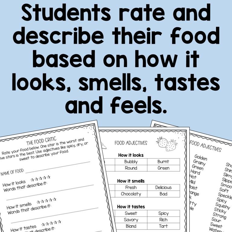 Write Like a Food Critic Food Science Activity for K - 2nd Grade | Made ...