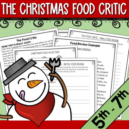 Write Like a Food Critic Christmas Food Science Activity for 5th - 7th ...