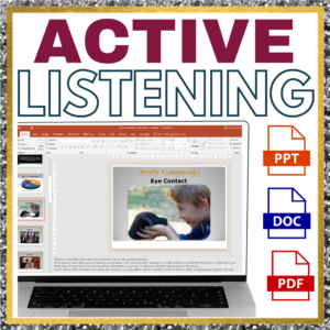 Active Listening Communication Skills Powerpoint and worksheet - no ...