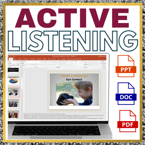 Active Listening Communication Skills Powerpoint and worksheet - no ...
