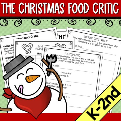 Write Like a Food Critic Food Science Christmas Activity for K - 2nd ...