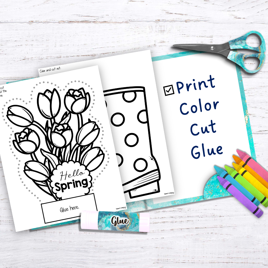 Tulips in Rainboot Spring and Mother's Day Craft | Made By Teachers