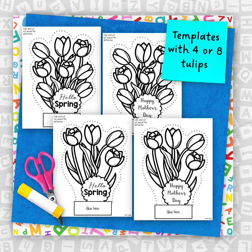 Tulips in Rainboot Spring and Mother's Day Craft | Made By Teachers