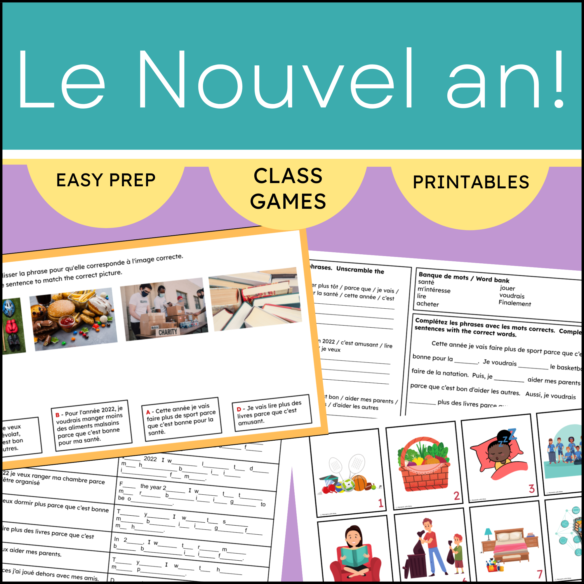 French New Year's Activities, Slides, Worksheets | Made By Teachers