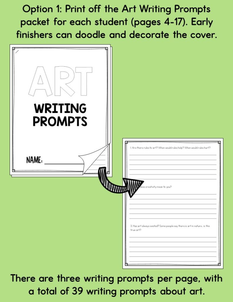 Art Themed Writing Prompts | Journaling Prompts | Made By Teachers