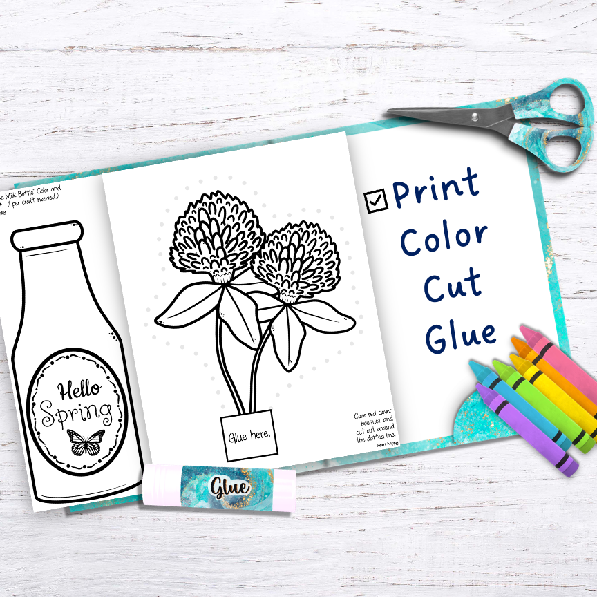 Red Clover Craft | Vermont State Symbol | Made By Teachers