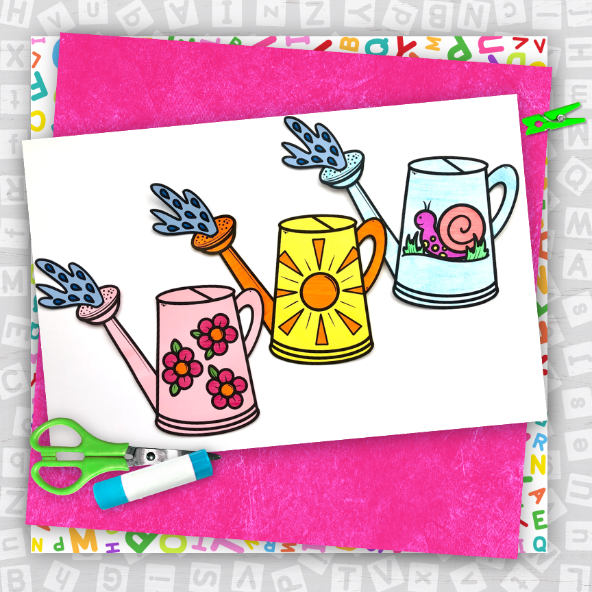 Watering Can Spring Craft with Optional Writing Prompts | Made By Teachers
