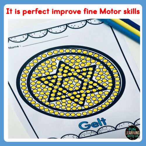 Hanukkah Q Tip Painting | Fine Motor Skill December Activities | Made ...