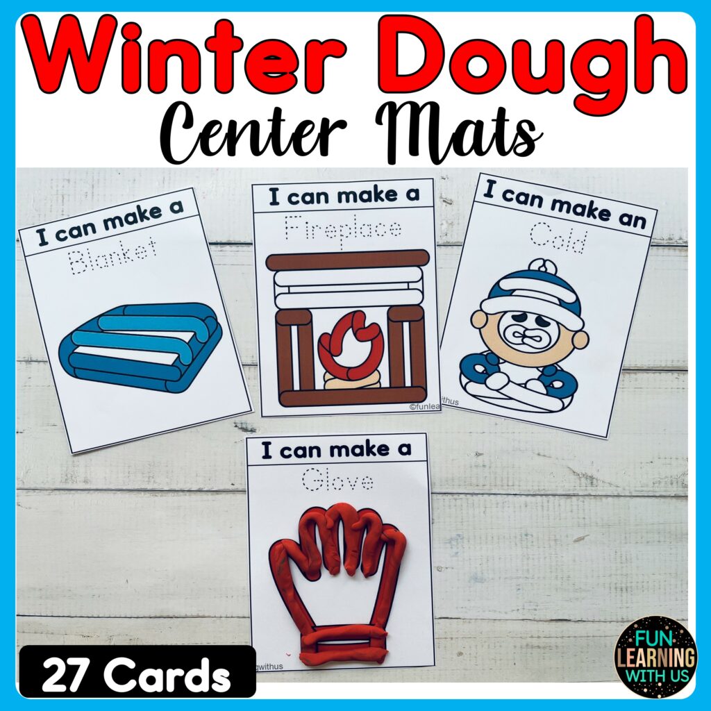 Winter Fine Motor Skill Dough Center Mats | Made By Teachers