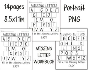 Missing Letters Worksheet, ABC Worksheet, Printable Worksheets ...