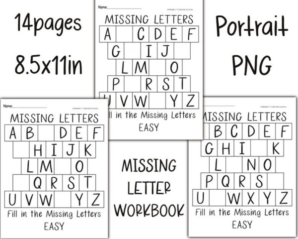 Missing Letters Worksheet, ABC Worksheet, Printable Worksheets ...