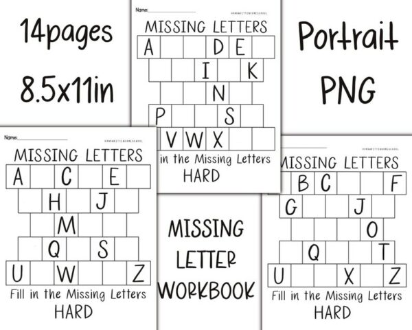 Missing Letters Worksheet, ABC Worksheet, Printable Worksheets ...