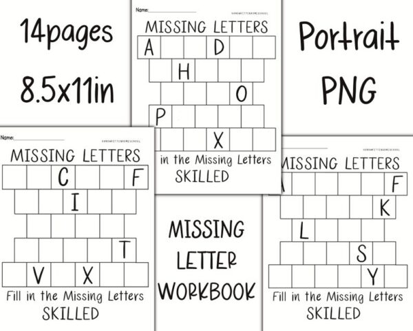 Missing Letters Worksheet, ABC Worksheet, Printable Worksheets ...