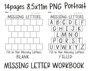 Missing Letters Worksheet, ABC Worksheet, Printable Worksheets ...