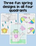 Spring Coordinate Plane Graphing Pictures - Four Quadrant | Made By ...