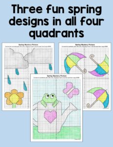 Spring Coordinate Plane Graphing Pictures - Four Quadrant | Made By ...