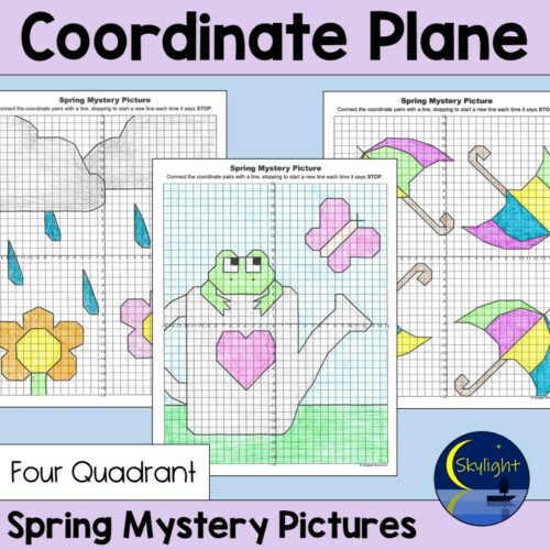 Spring Coordinate Plane Graphing Pictures - Four Quadrant | Made By ...