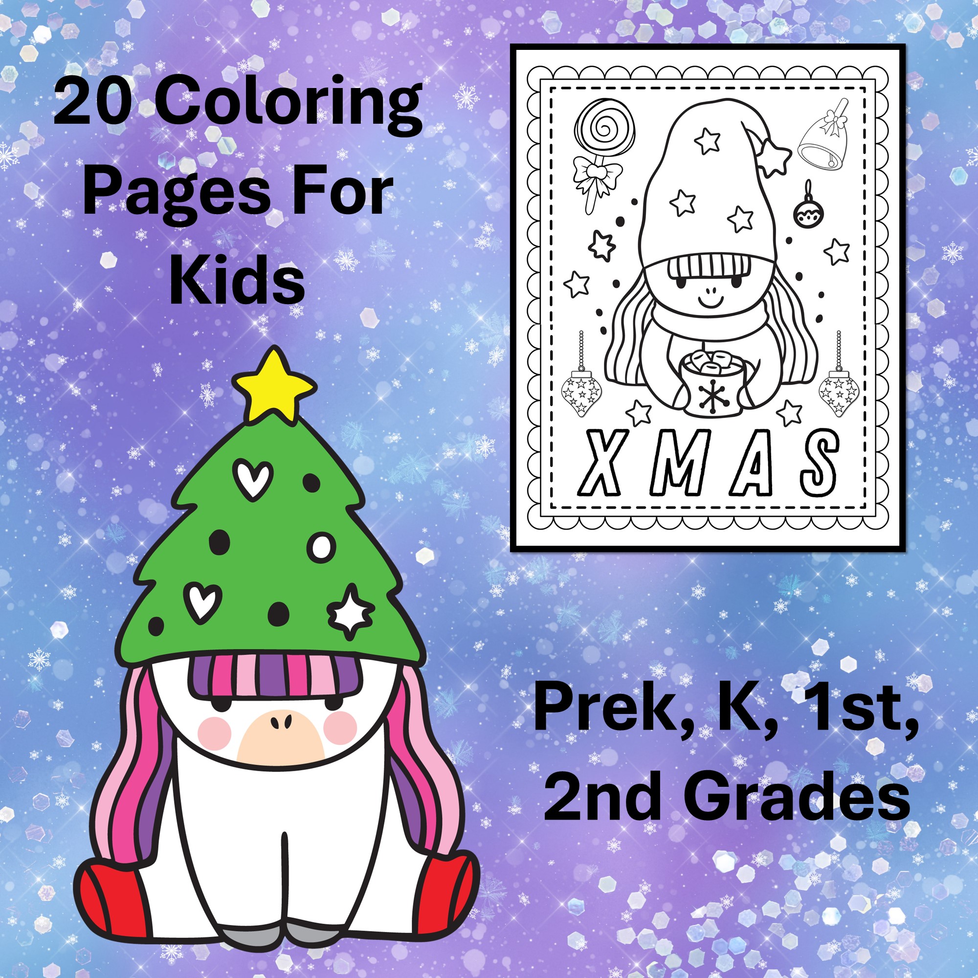 Christmas Unicorn Coloring Pages | Winter Xmas December Coloring Sheets ...
