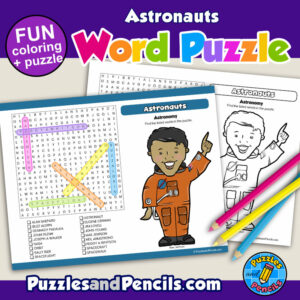 Astronauts Word Search Puzzle Activity Page | Astronomy Wordsearch ...