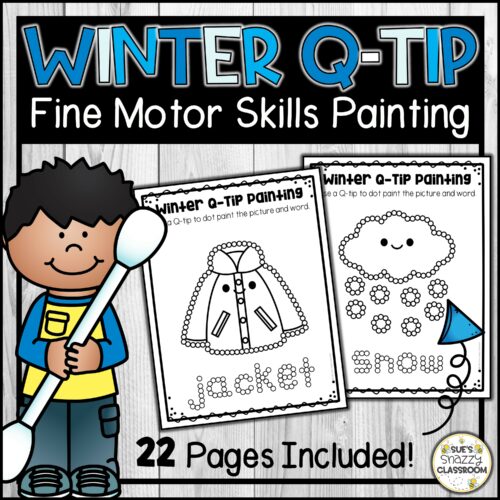 Winter Q-Tip Dot Painting Activity | Fine Motor Skills Practice | Made ...