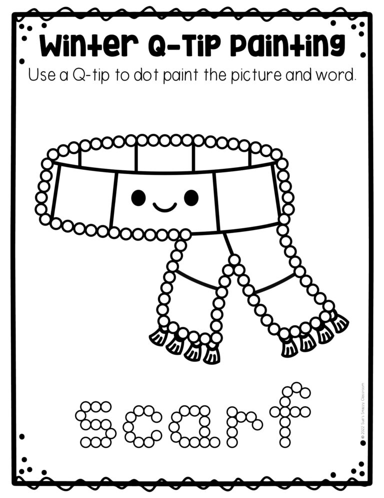 Winter Q-Tip Dot Painting Activity | Fine Motor Skills Practice - Made ...