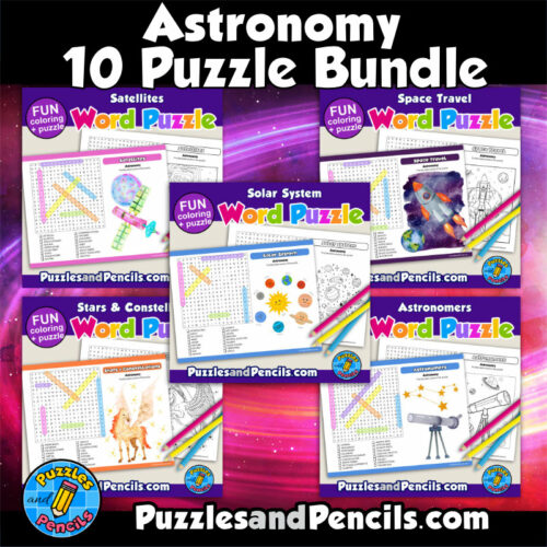 Astronomy Word Search Puzzle Activity BUNDLE | 10 Wordsearch Puzzles ...