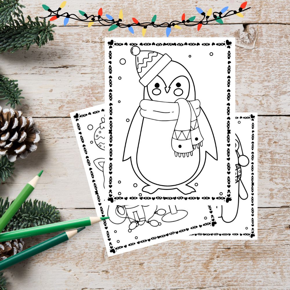 Winter Animals Coloring Pages,Winter mindfulness stress relief for kids ...
