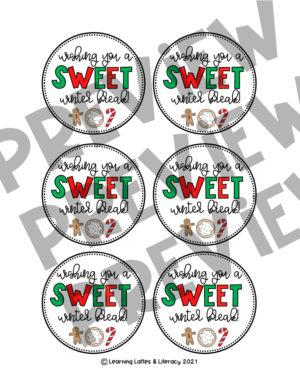 Sweet Christmas Tags Cookies Candy Holiday Gift Tags Teacher Volunteer ...