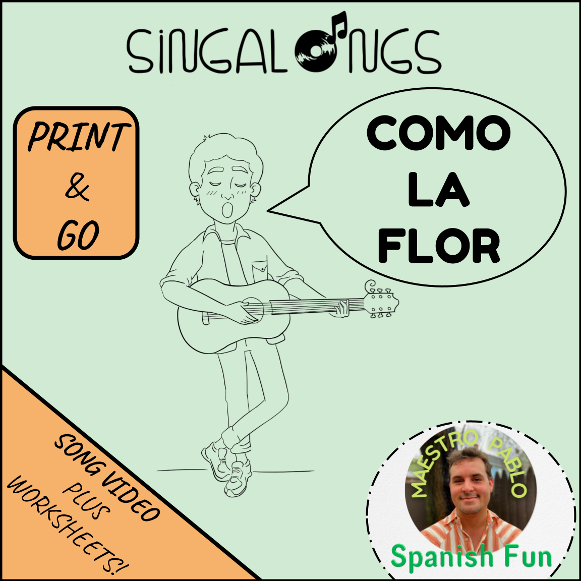 Como La Flor | Song Video and Printable Worksheets | Made By Teachers