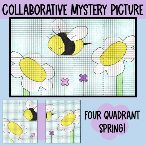 Spring Collaborative Coordinate Plane Mystery Graphing Picture | Made ...