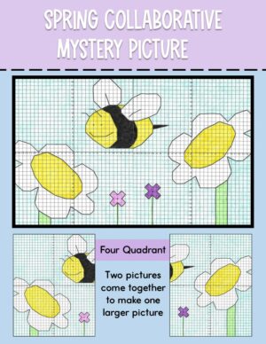Spring Collaborative Coordinate Plane Mystery Graphing Picture - Made ...