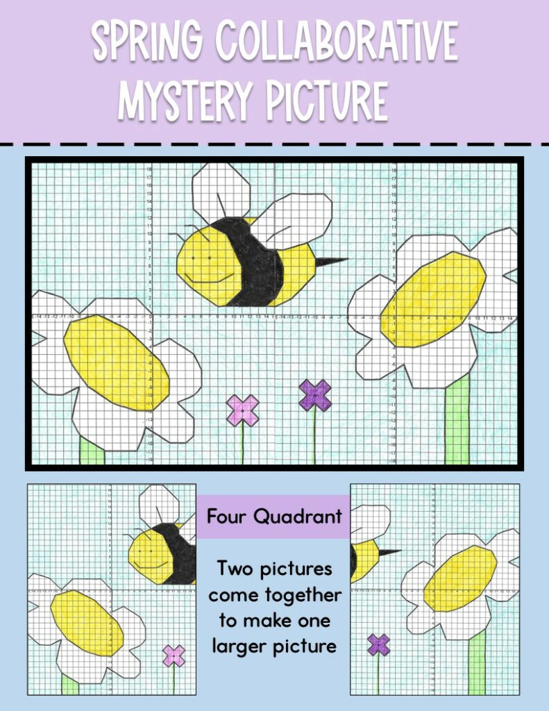 Spring Collaborative Coordinate Plane Mystery Graphing Picture | Made ...