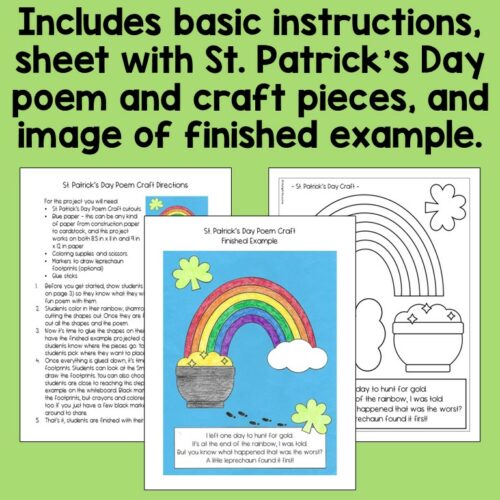 St. Patrick's Day Craft with Fun Leprechaun Poem | Made By Teachers
