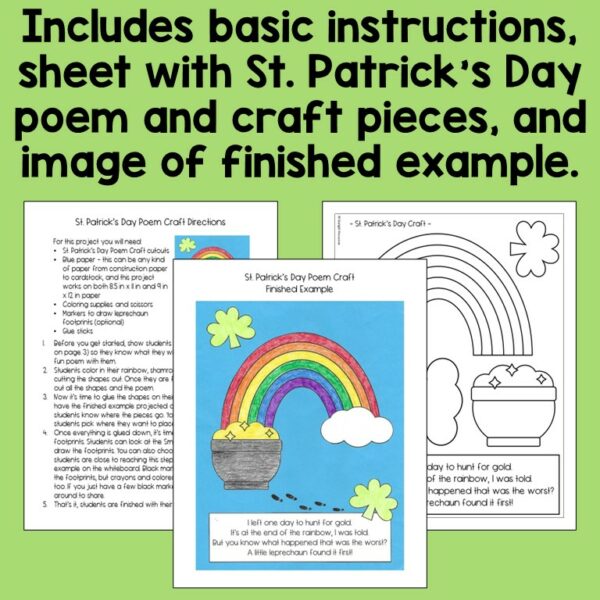 St. Patrick's Day Craft with Fun Leprechaun Poem | Made By Teachers