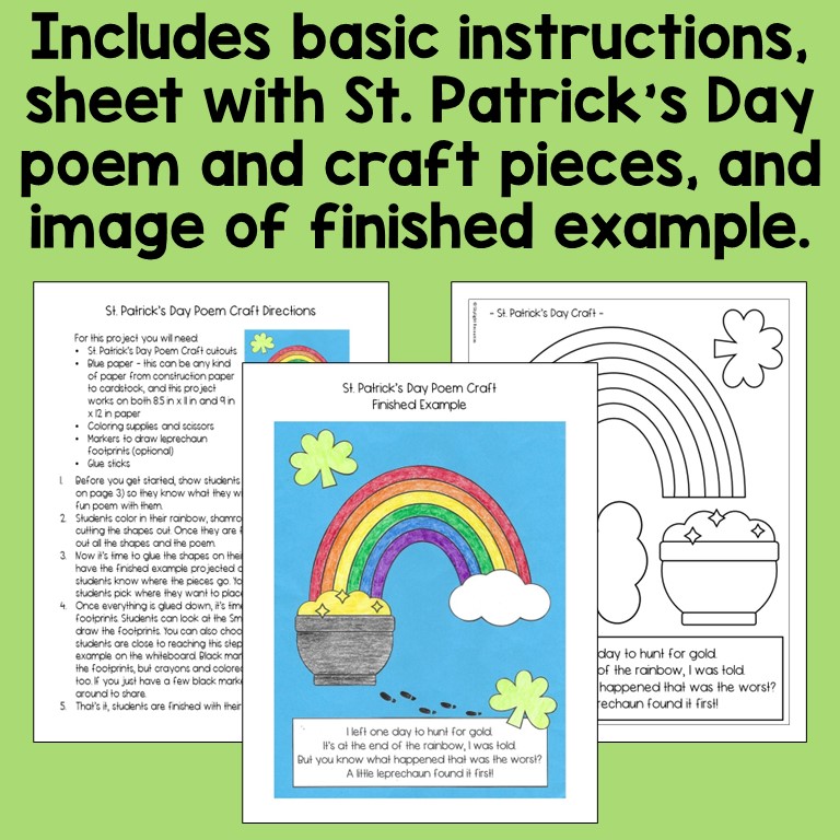 St. Patrick's Day Craft with Fun Leprechaun Poem | Made By Teachers