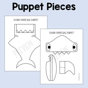 Summer Shark Paper Bag Puppet Craft Activity | Made By Teachers