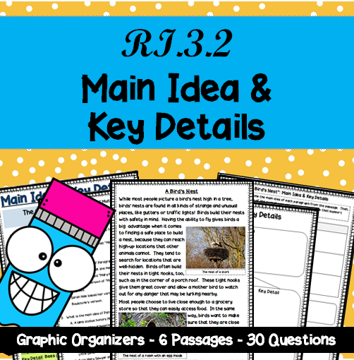 RI.3.2 - Main Idea and Key Details | Made By Teachers