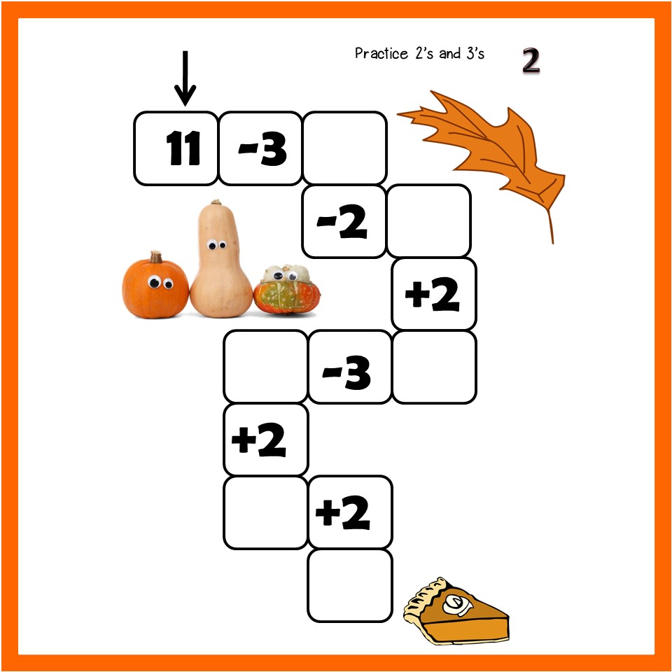 Autumn/ Fall | Math Maze Puzzles | Add & Subtract | 24 puzzles | Google ...