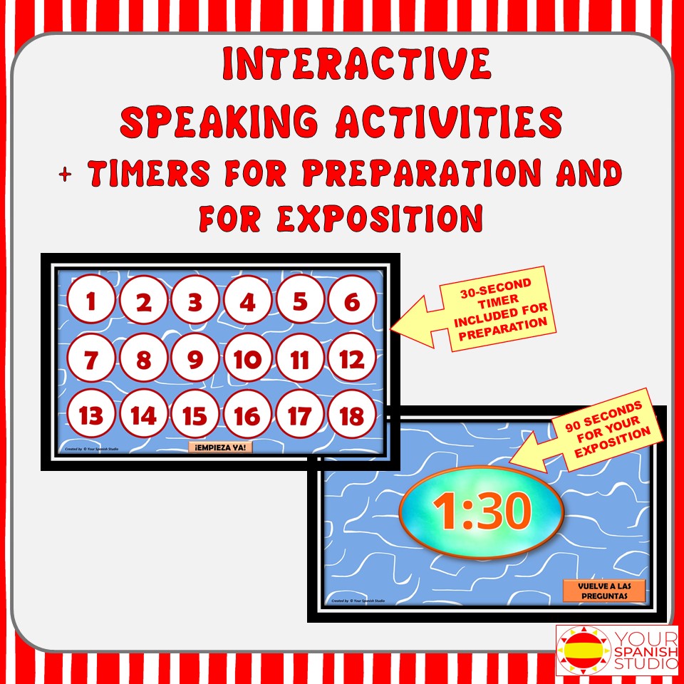 PRE AND AP SPANISH SPEAKING SKILLS 18 TOPICS TIMER USEFUL EXPRESSIONS ...