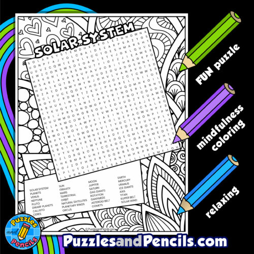 Solar System Word Search Puzzle Activity Page | Space Wordsearch - Made ...