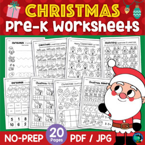 Pre-K Christmas Worksheets | No Prep Printable | Made By Teachers