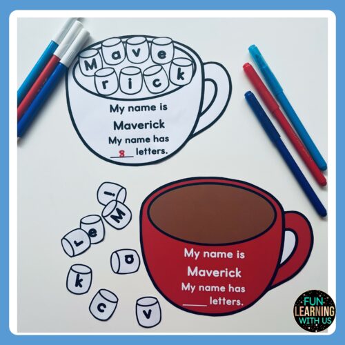 Hot Cocoa Name Crafts | Winter Editable Name Activity | Made By Teachers