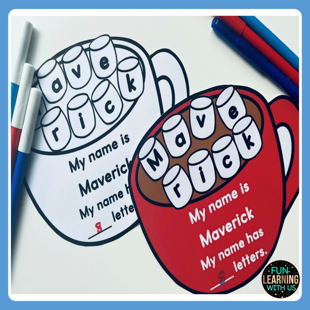 Hot Cocoa Name Crafts | Winter Editable Name Activity | Made By Teachers