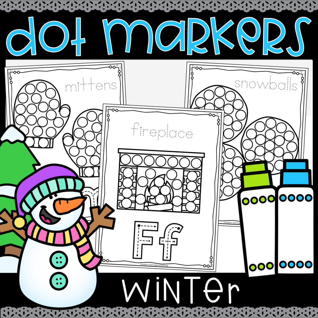Winter Dot Marker Fine Motor Activity, Dot Painting Do a Dot Painting ...