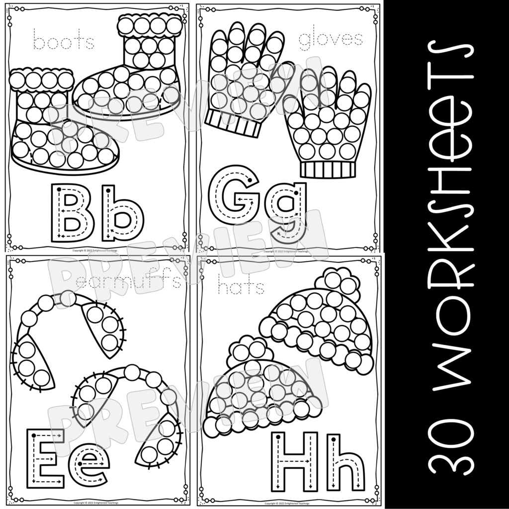 Winter Dot Marker Fine Motor Activity, Dot Painting Do a Dot Painting ...